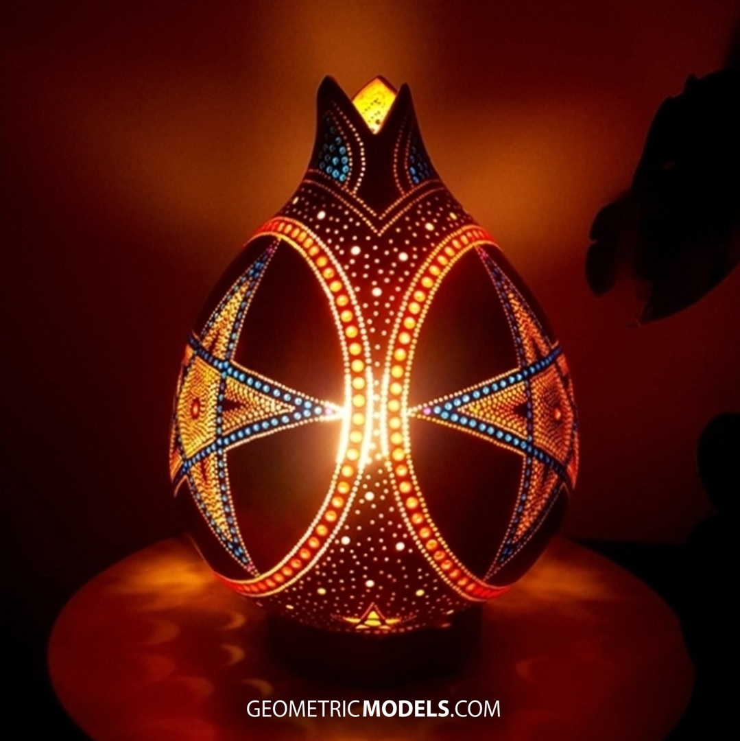 Star gourd lamp night view 02